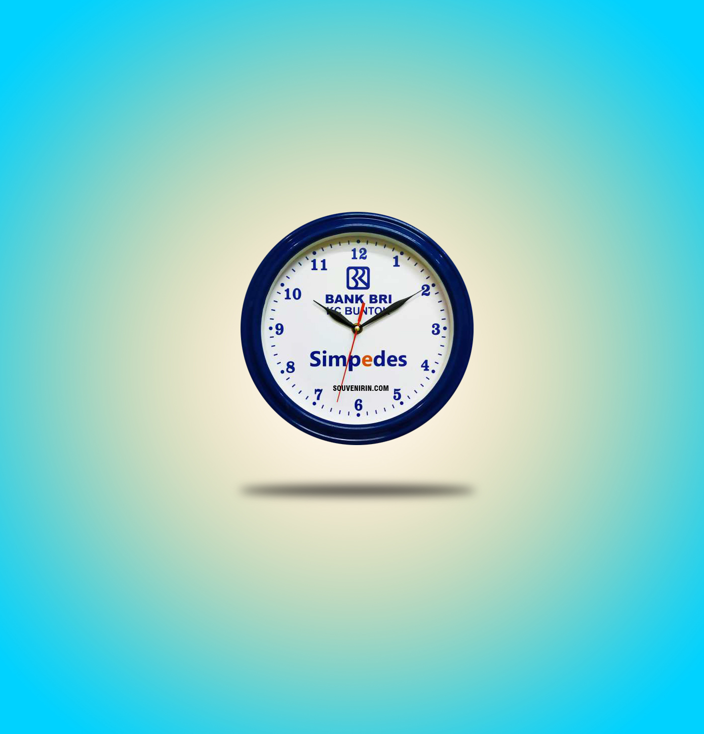 Jam dinding logo BRI simpedes - Souvenirin